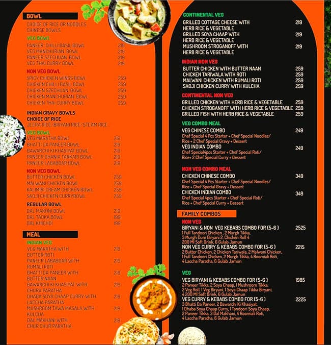 Menu of The Curry & Grill, Balewadi, Pune