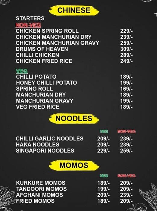 Menu of Jamnapari, Sector 75, Noida