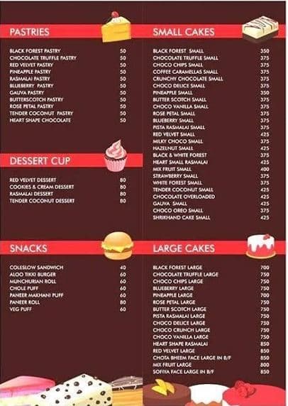 Menu of Caramella's, Undri, Pune