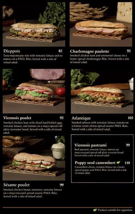 Menu at PAUL Bakery PIK Avenue, Jakarta, Pantai Indah Kapuk St Boulevard