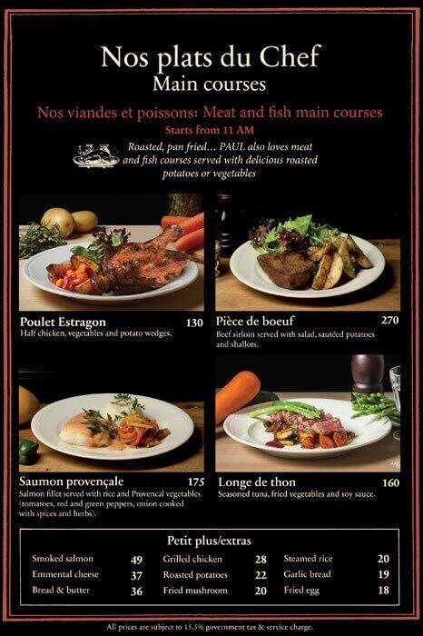 Menu at PAUL Bakery PIK Avenue, Jakarta, Pantai Indah Kapuk St Boulevard