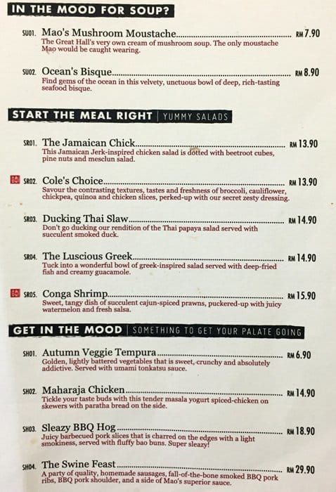 Great Hall Menu, Menu for Great Hall, One City, Selangor - Zomato Malaysia
