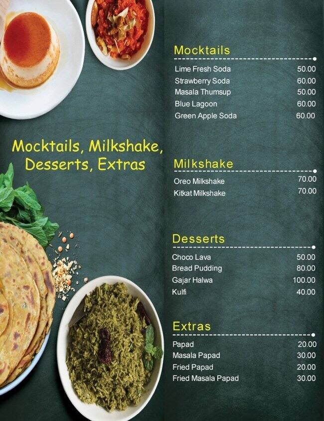 Menu at Cafe Goodluck, Nashik