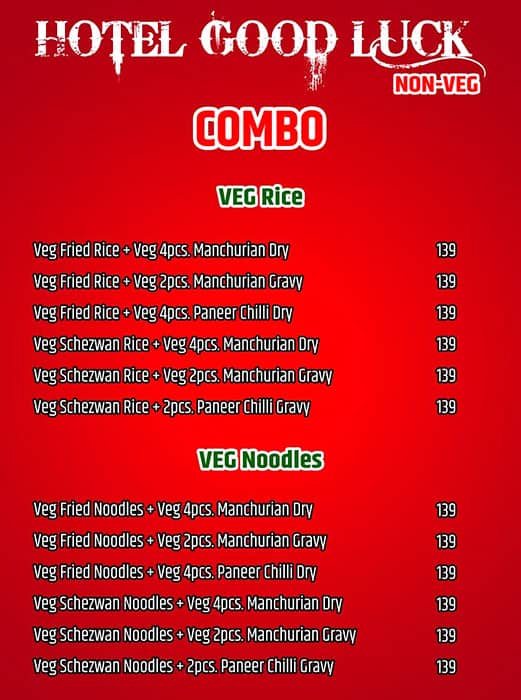 Menu at Good Luck Chinese, Pune, 36/3/2