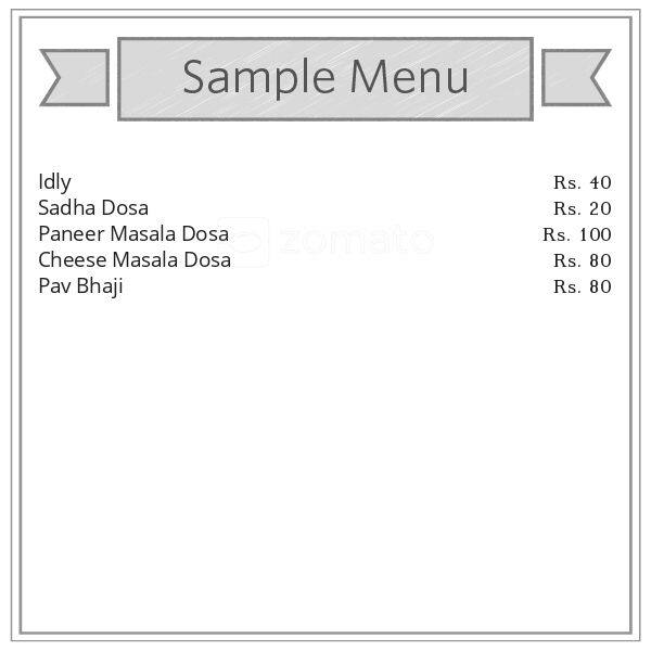 Menu of Sri Dosa Corner, Badlapur, Thane