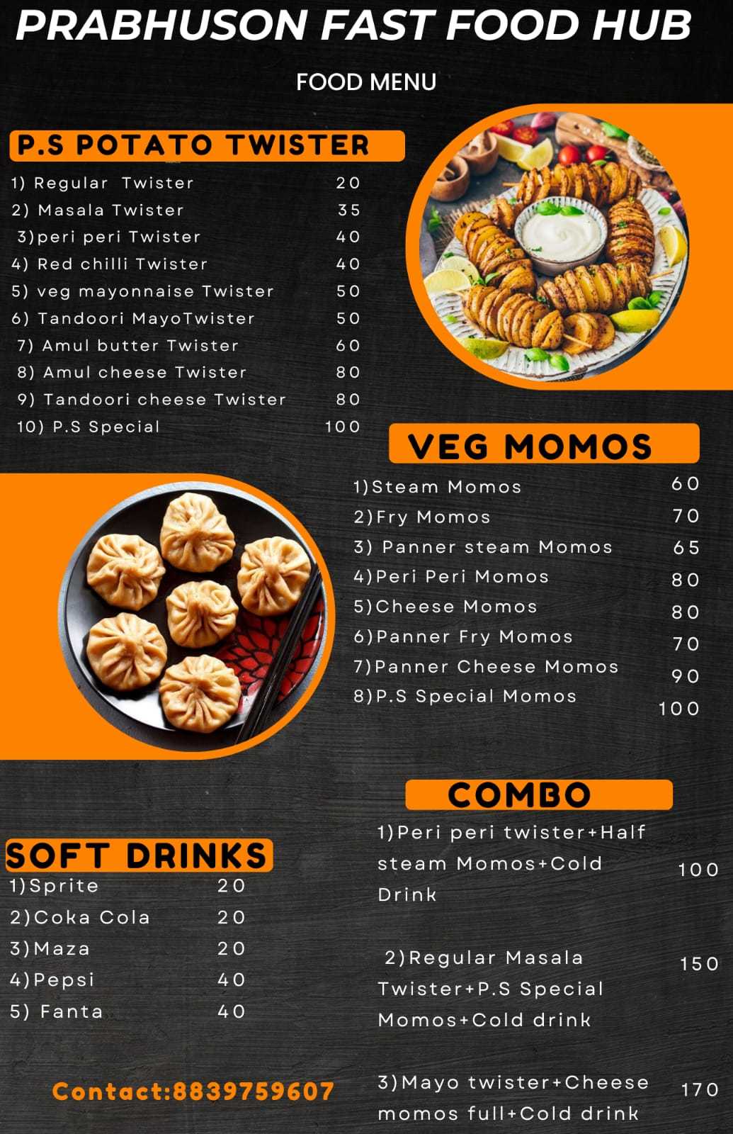 Menu of Prabhu Son, Bopal, Ahmedabad