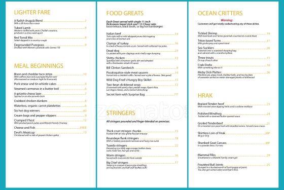 Menu at Frank and Madison Pizzeria, Makati