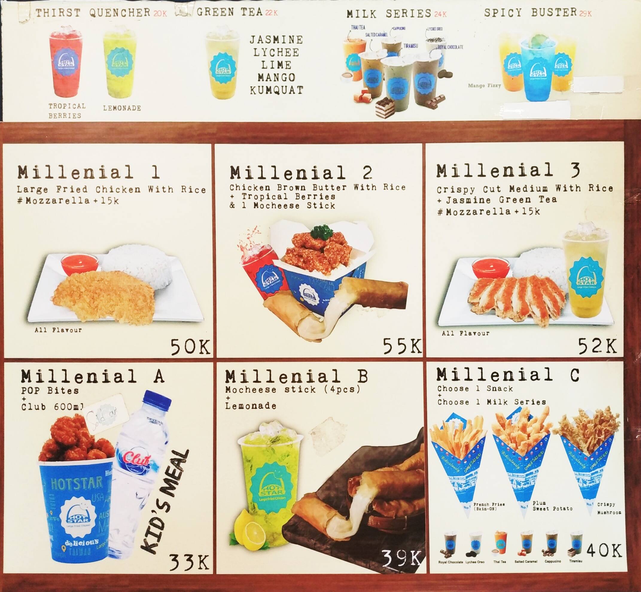 Menu at Hotstar Chicken restaurant, West Jakarta, Food Avenue Lippo ...