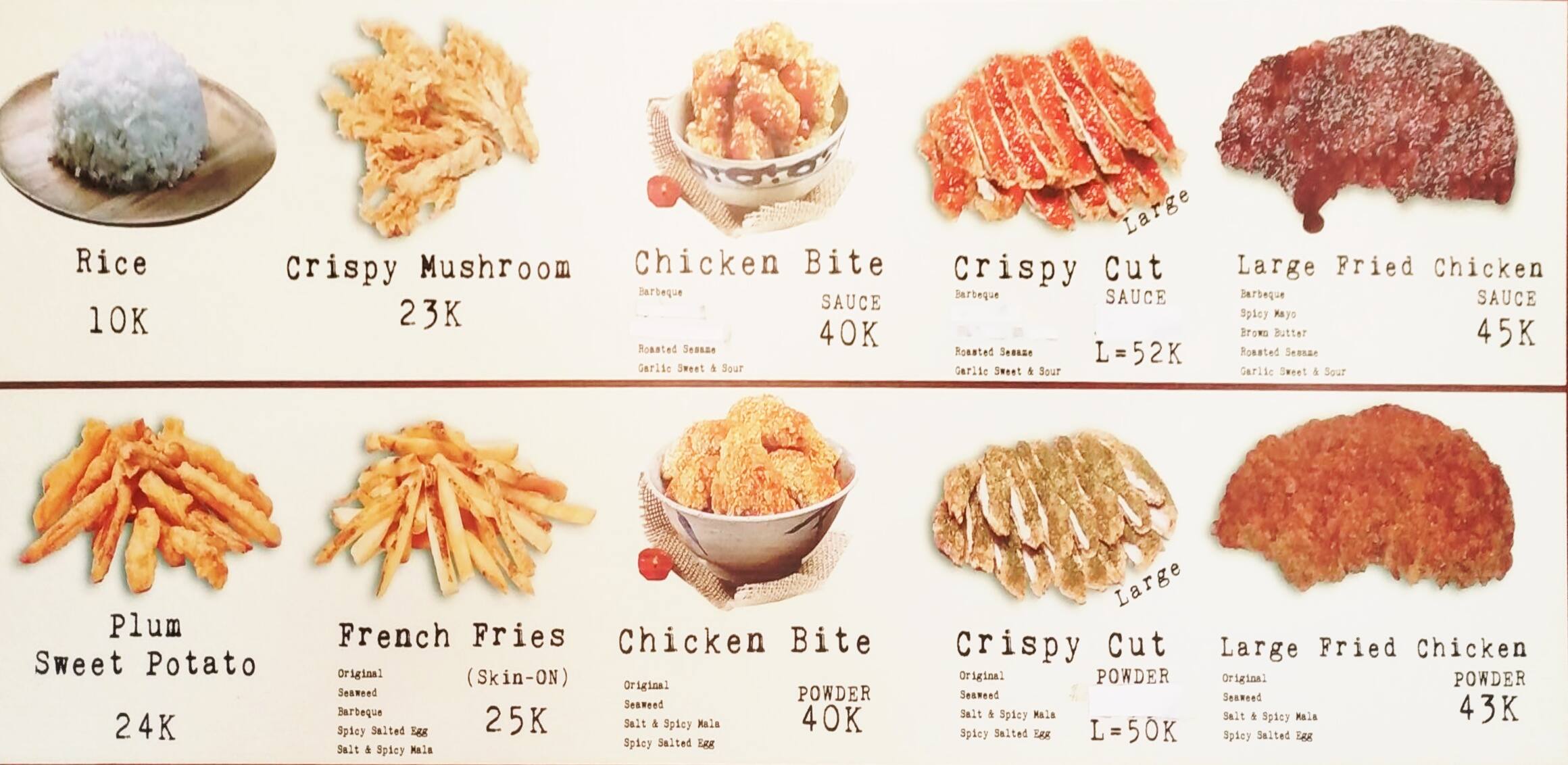 Menu at Hotstar Chicken restaurant, West Jakarta, Food Avenue Lippo ...