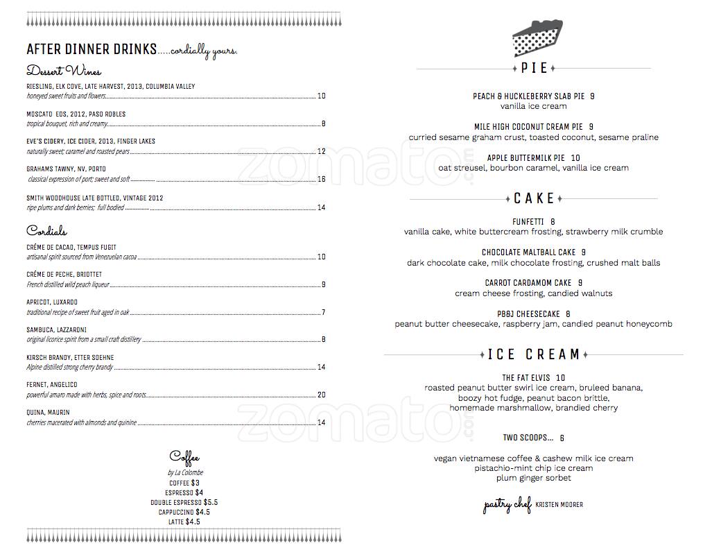 Menu at Bud & Marilyn's pub & bar, Philadelphia, Locust St