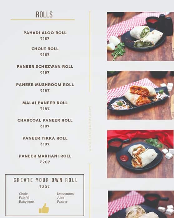 Menu of Fiesta Bites Rolls, Dadar West, Mumbai