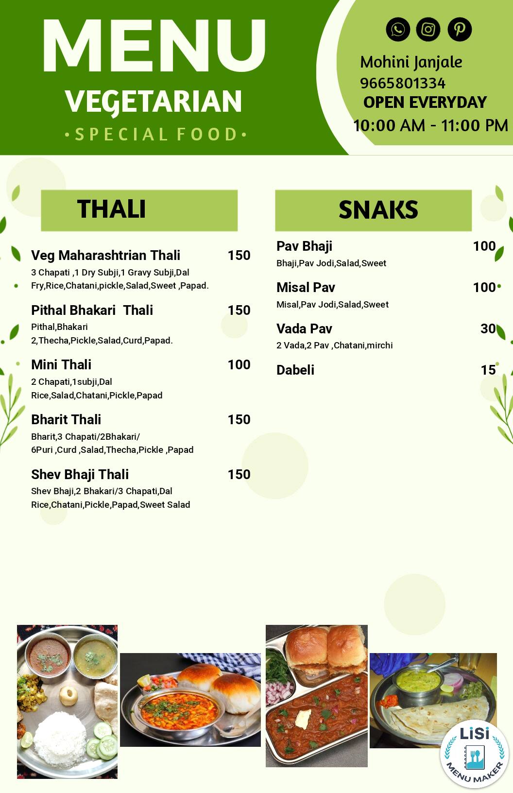 Menu of Rahi Foods, Talawade, Pune