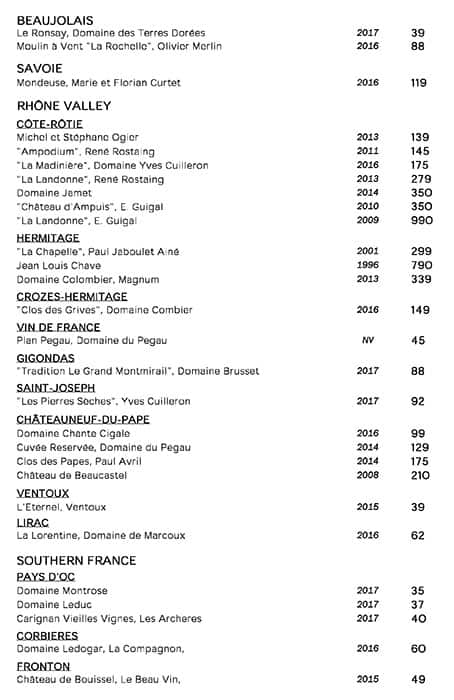 Menu at Berners Tavern pub & bar, London, 10 Berners St