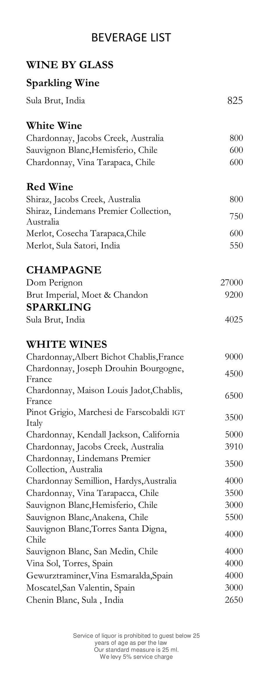 Menu at Cross Avenue - Radisson Blu, Greater Noida