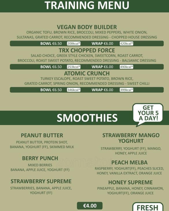 Menu at Chopped pub & bar, Dublin, 148 Baggot Street Lower