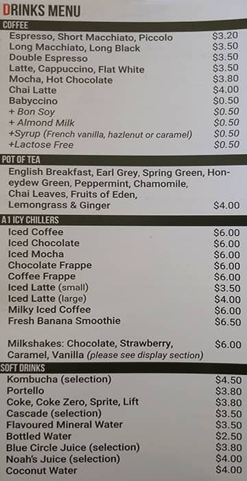 Menu at A1 Bakery Fairfield, Fairfield