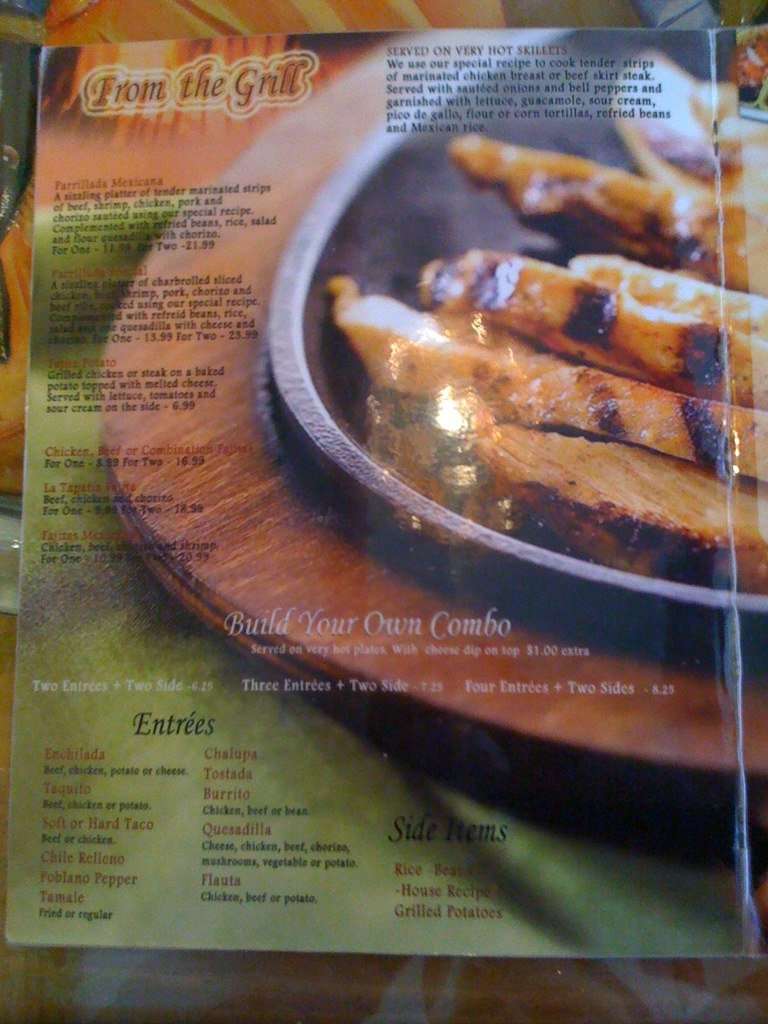 Menu at La Perla Tapatia restaurant, Collierville, W Poplar Ave #0619