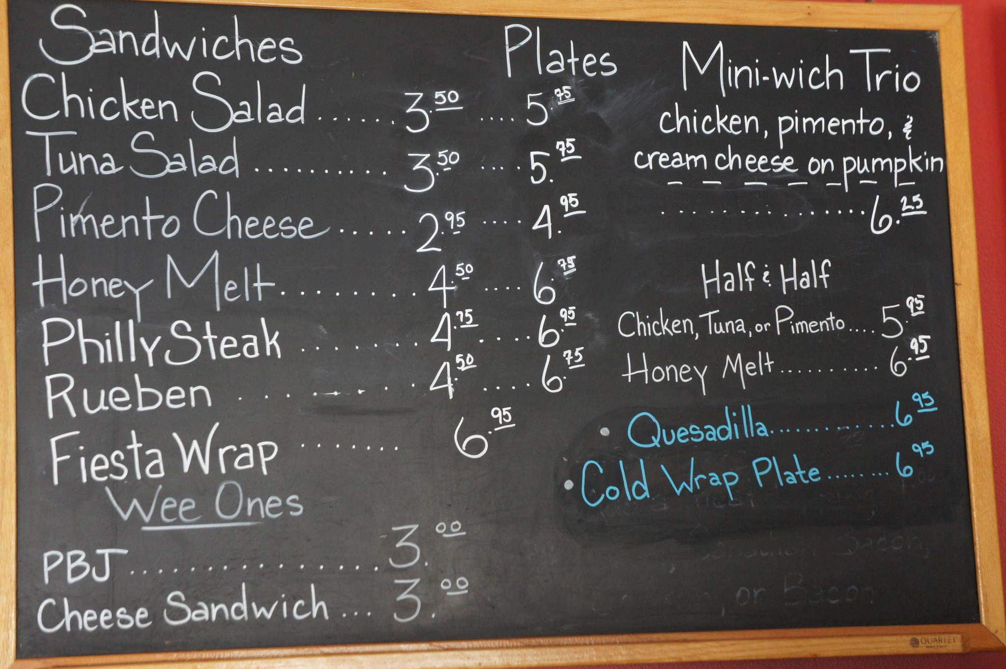 Menu at Coffee Cabaret, Mexia, 600 N Paris St