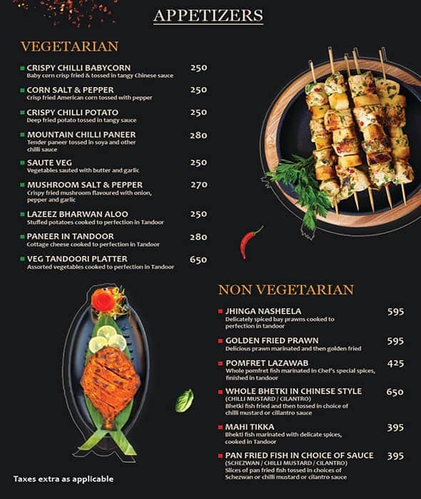 Menu at Flambe, Kolkata, KB 23