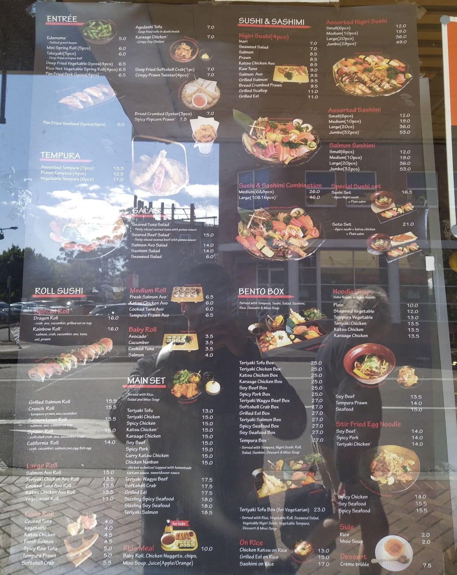 Menu at Soto restaurant, Hornsby