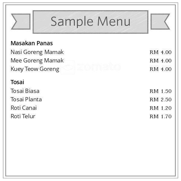 Restoran Mass Mamak Menu, Menu for Restoran Mass Mamak, Kuala Lumpur ...