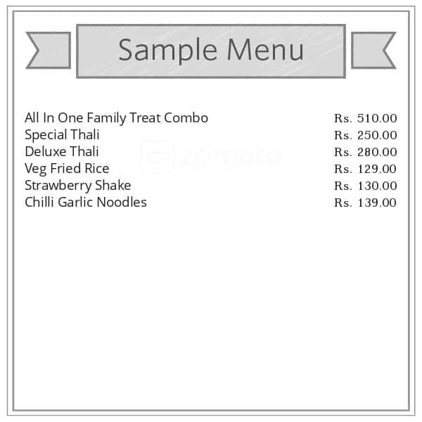 Menu of Nirvana - By Sri Ram Paradise, Khalpara, Siliguri