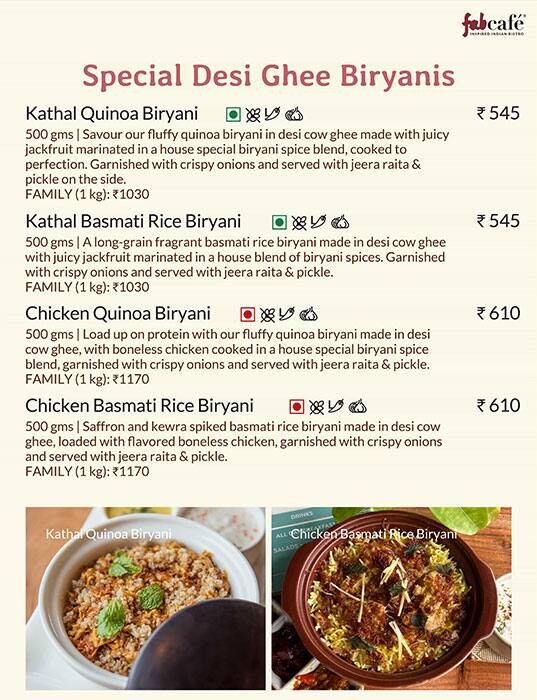 Menu at Fabcafe By Fabindia, Coimbatore