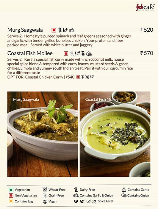 Menu at Fabcafe By Fabindia, Coimbatore