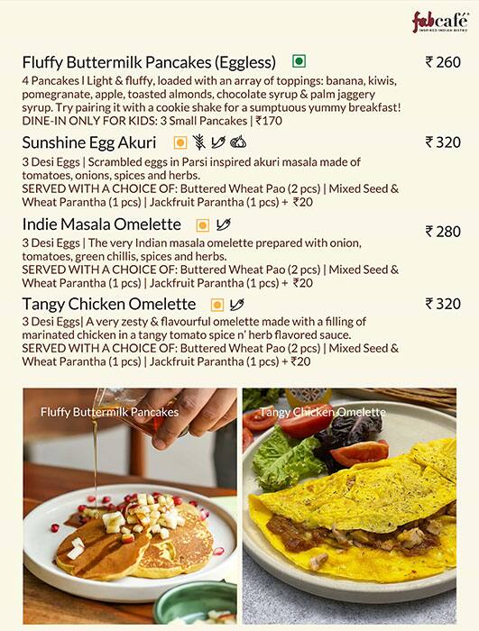 Menu at Fabcafe By Fabindia, Coimbatore