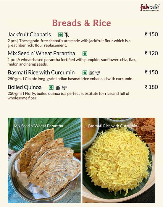 Menu at Fabcafe By Fabindia, Coimbatore