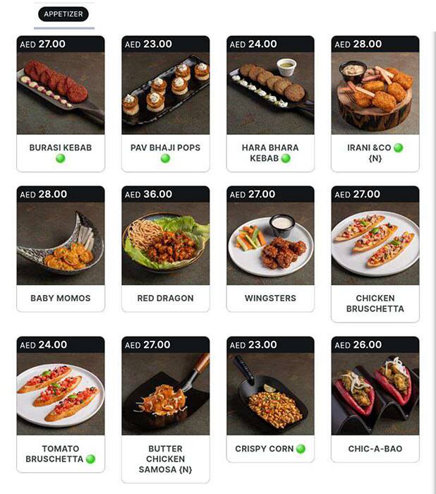 Menu of Mantra Fusion Bistro, Town Square, Dubai