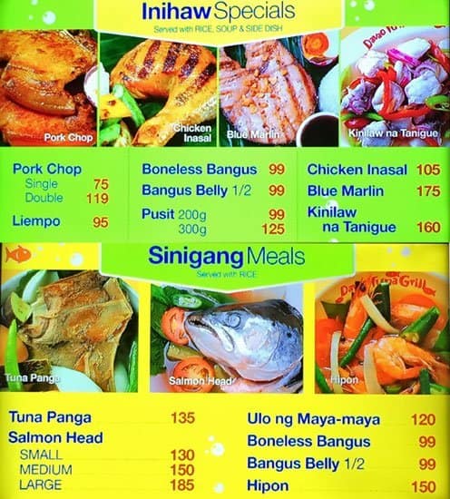Carta del restaurante Davao Tuna Grill, Pasay, 1300 Pasay City