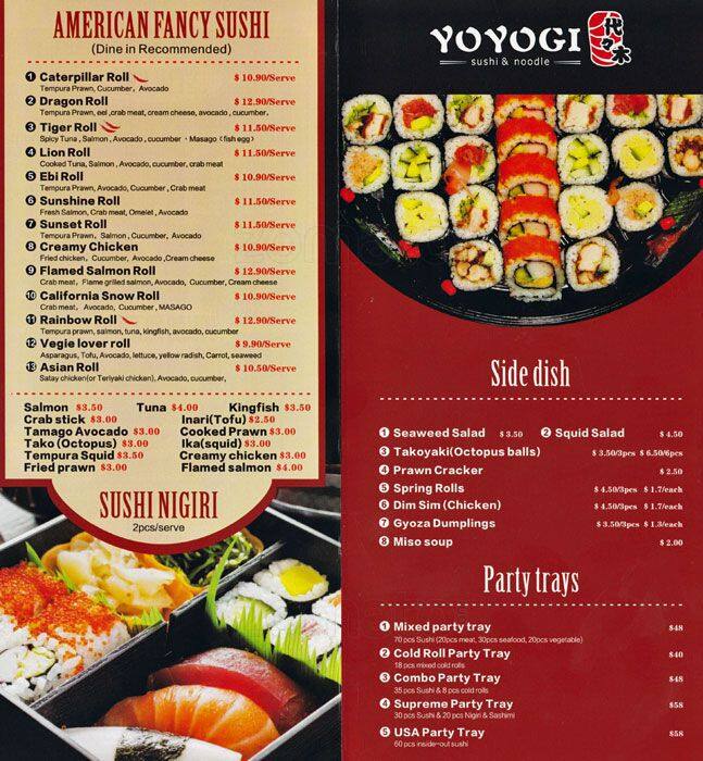 Yoyogi Menu
