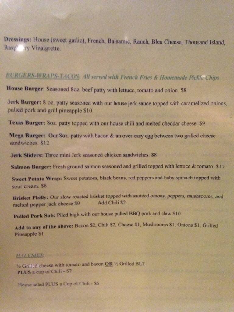 Menu at Caribbean Cowboy pub & bar, North Royalton