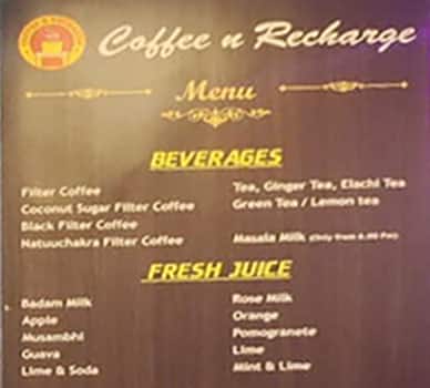 Menu of Coffee N Recharge, Medavakkam, Chennai