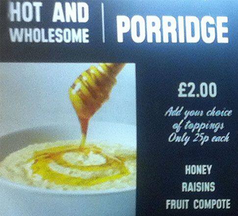 Menu at Soho Coffee restaurant, London, 50 Gresham St