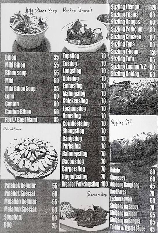 Aling Banang Menu, Menu for Aling Banang, Santa Cruz, Makati City ...