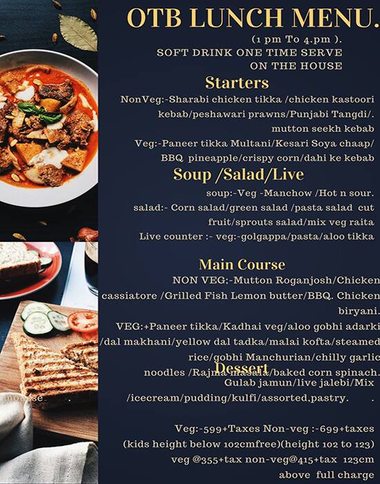 Menu of OTB - On The Bar B-Q, Malviya Nagar, Jaipur