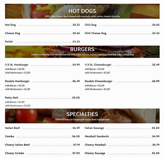 Menu at Dengeos - Buffalo Grove restaurant, Buffalo Grove, 195 W Dundee Rd