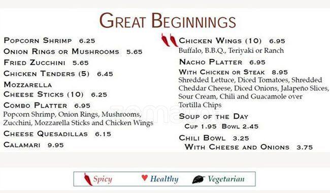 Menu at Hi-View Restaurant, Villa Park, 425 W St Charles Rd