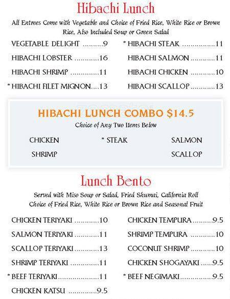 Menu at Red Ginger restaurant, Charlotte, 401 S Tryon St #130