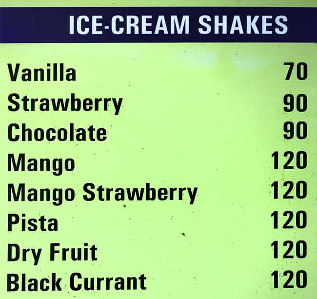 Menu of Lassi Corner, Kalyan Nagar, Bangalore