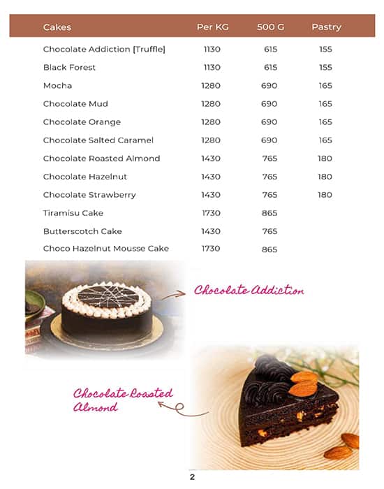 Menu of Baked By Nini's, Yakutpura, Vadodara