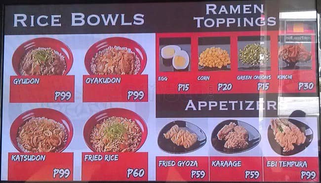 Menu at Ramen Nagi - Trinoma restaurant, Quezon City, M23M+JRC
