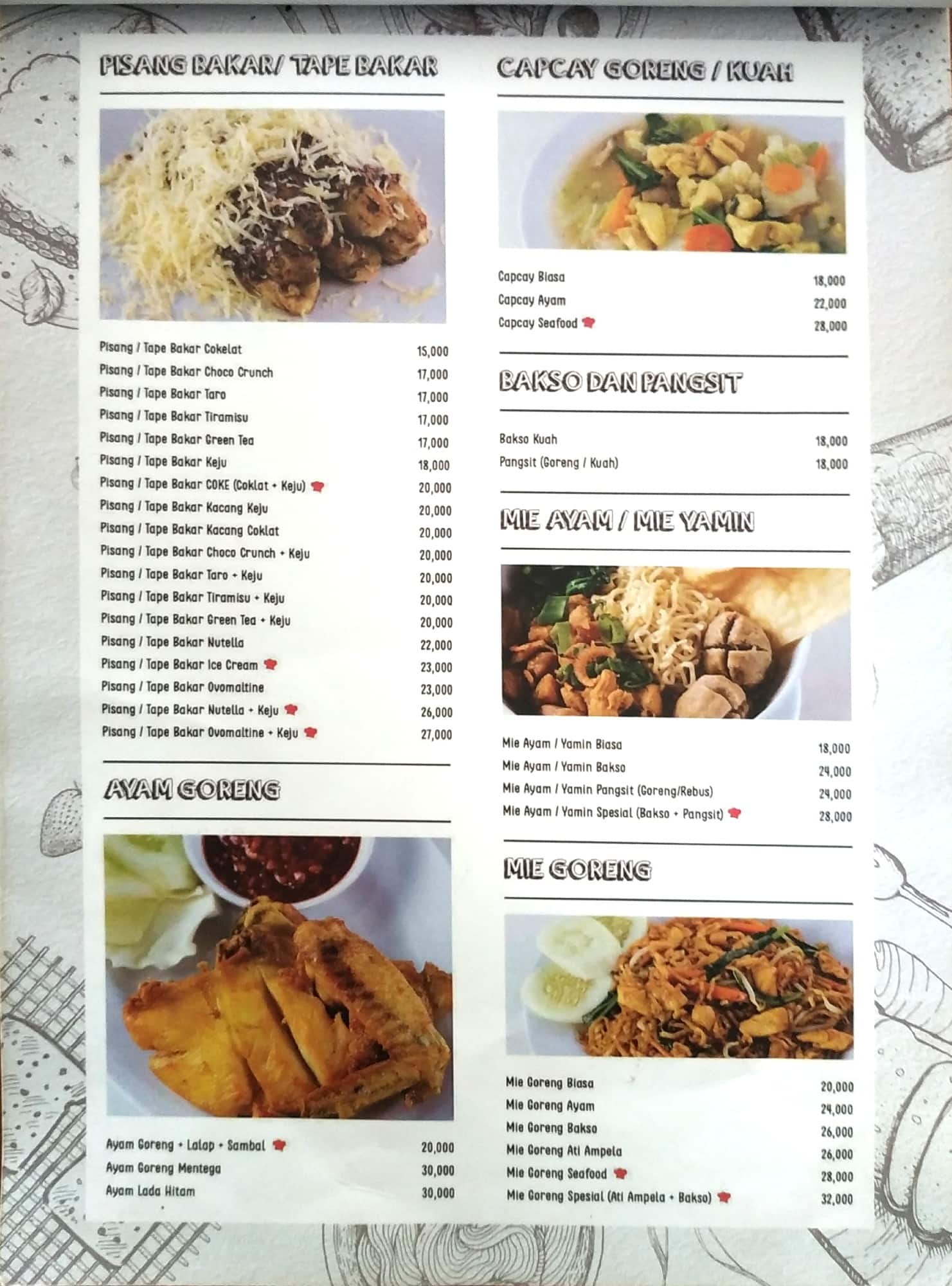 Menu at Roti Bakar Eddy - TMII cafe, East Jakarta, Jl. Raya Pd. Gede No.56A