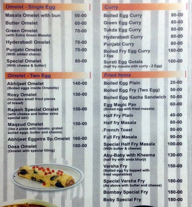 R.K. Egg Eatery Menu, Menu for R.K. Egg Eatery, Vastrapur, Ahmedabad ...