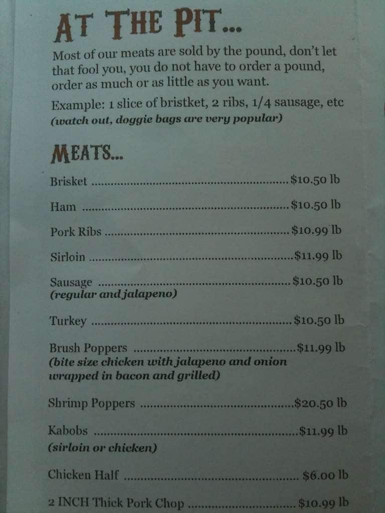 Hard Eight Barbeque Menu, Menu for Hard Eight Barbeque, Stephenville ...