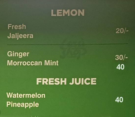 Menu at Lassi Shop, Hyderabad, Door 1-99