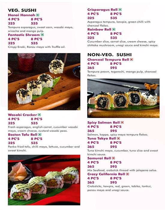 Menu at Ponzu - Dim Sum & Sushi Bar, New Delhi, C-116
