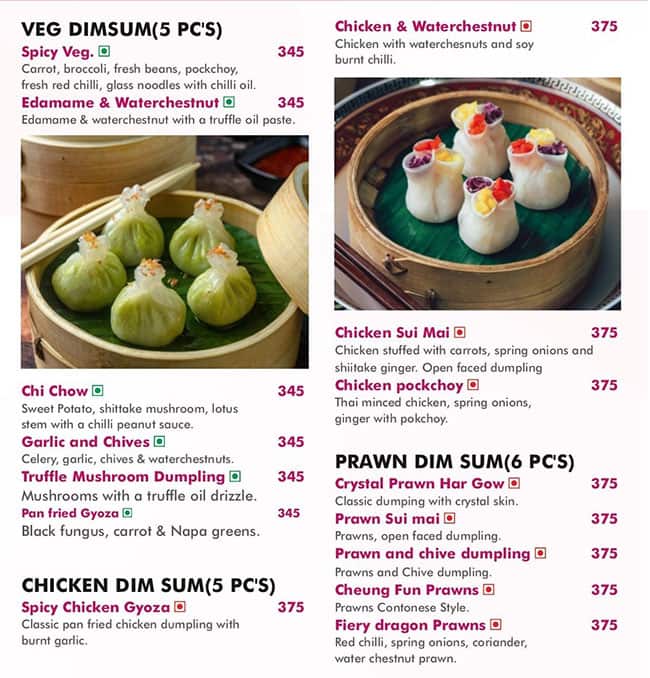 Menu at Ponzu - Dim Sum & Sushi Bar, New Delhi, C-116